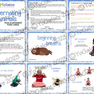 Hibernating Animals Yoga & Movement Pose Cards - Etsy