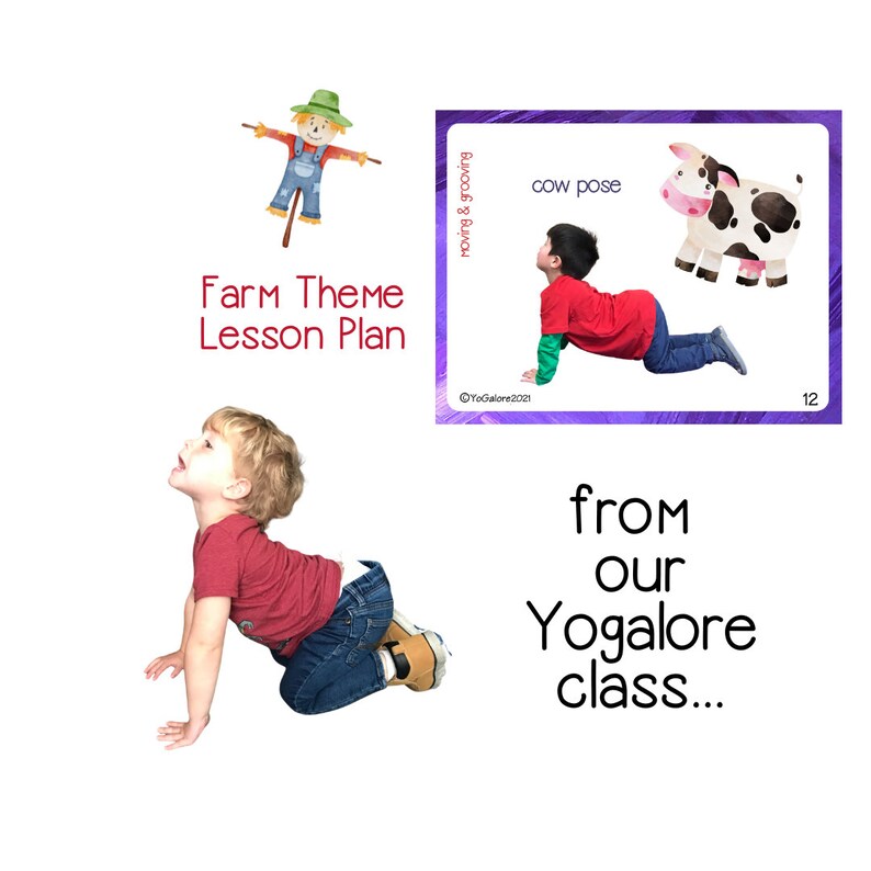 Farm Theme Yoga & Movement Cards With Classic Memory Game - Etsy