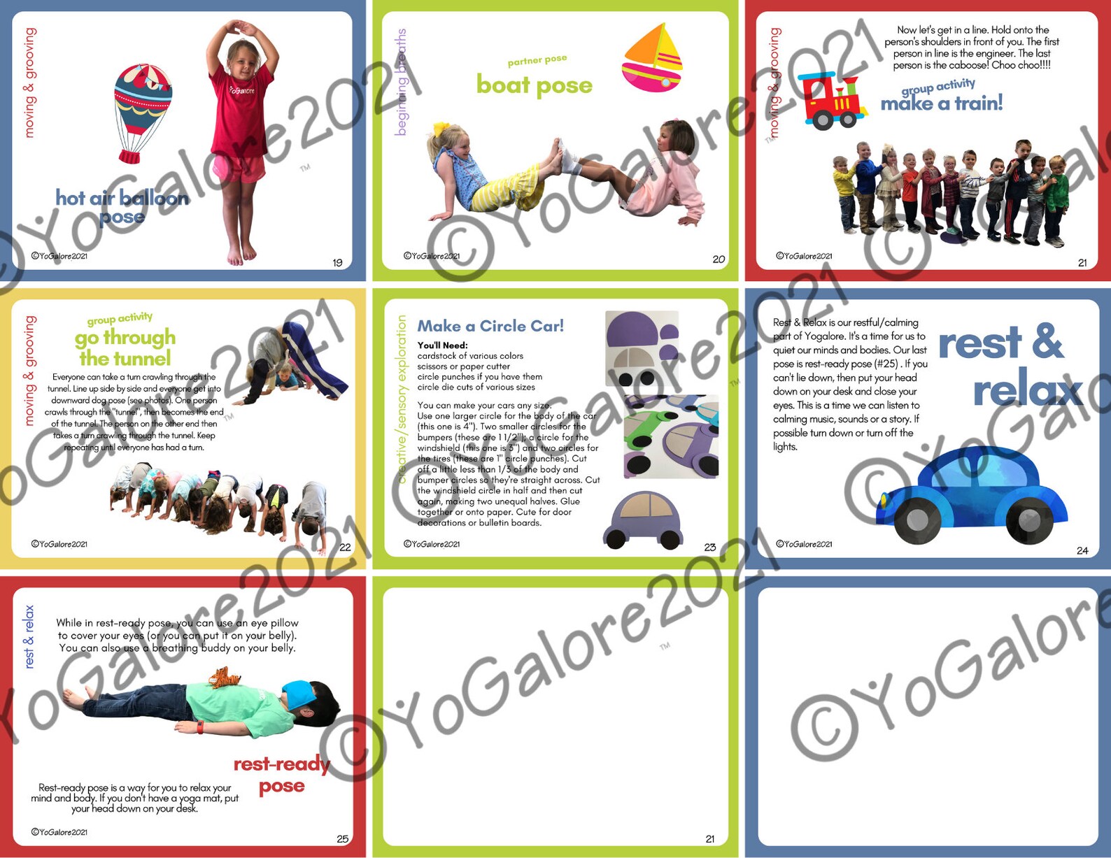 Transportation Theme Yoga & Movement Pose Cards | Etsy