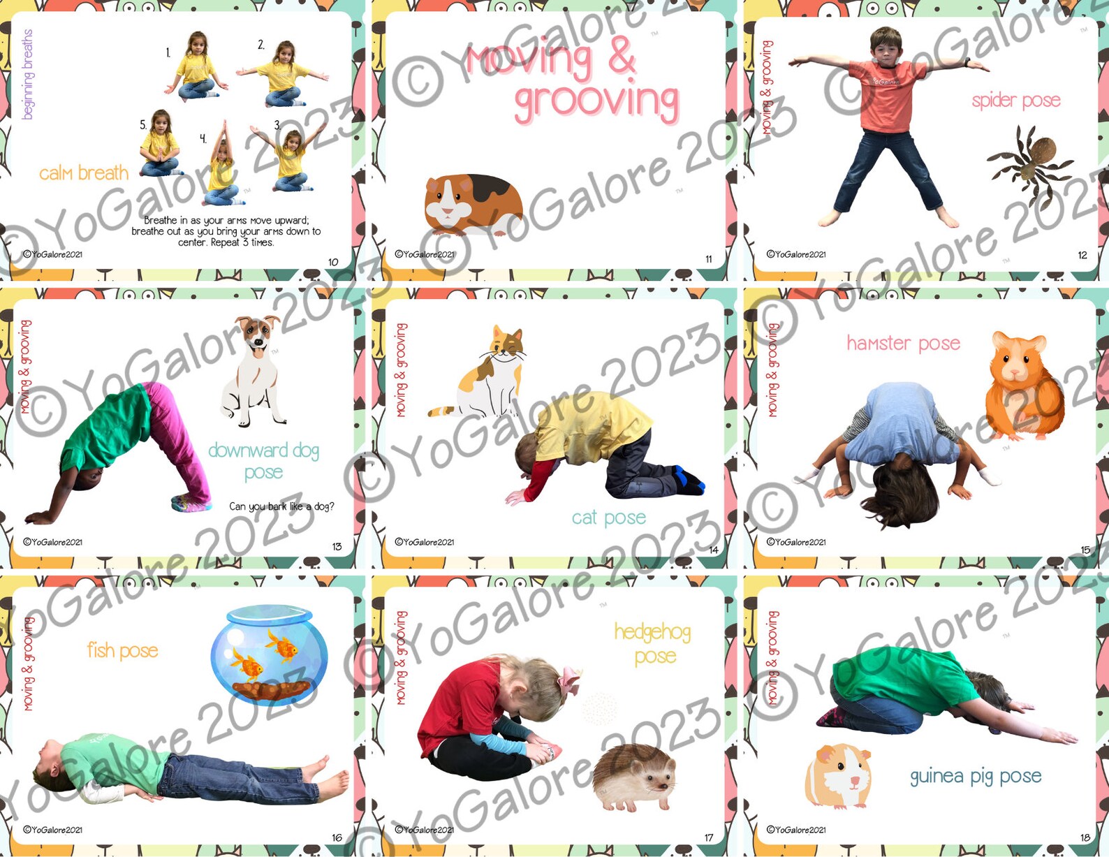 Pet Theme Yoga & Movement Pose Cards - Etsy