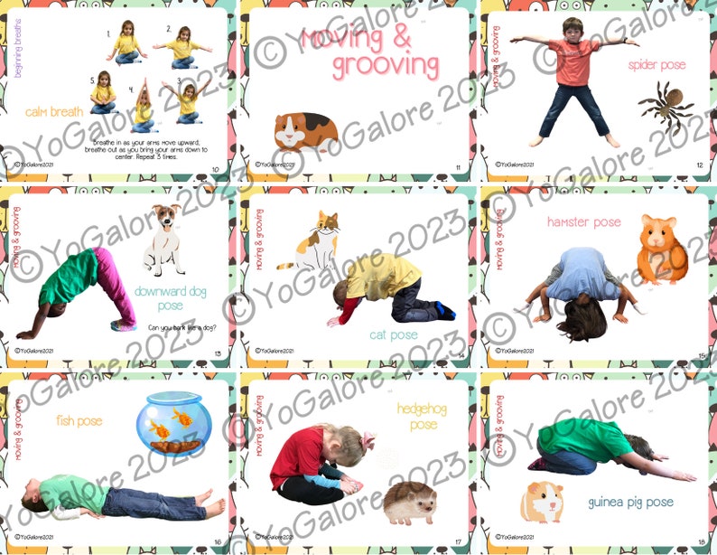 Pet Theme Yoga & Movement Pose Cards - Etsy