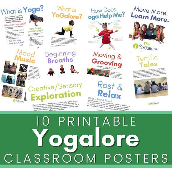Kids Yoga Posters for the Classroom | Etsy