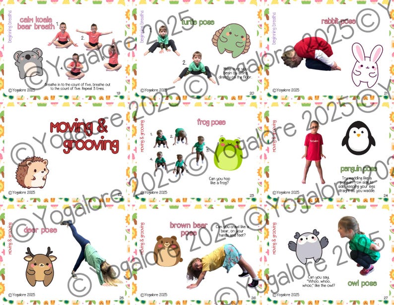 Squishies Yoga Pose Cards | Movement + Mindfulness for Preschool and ...