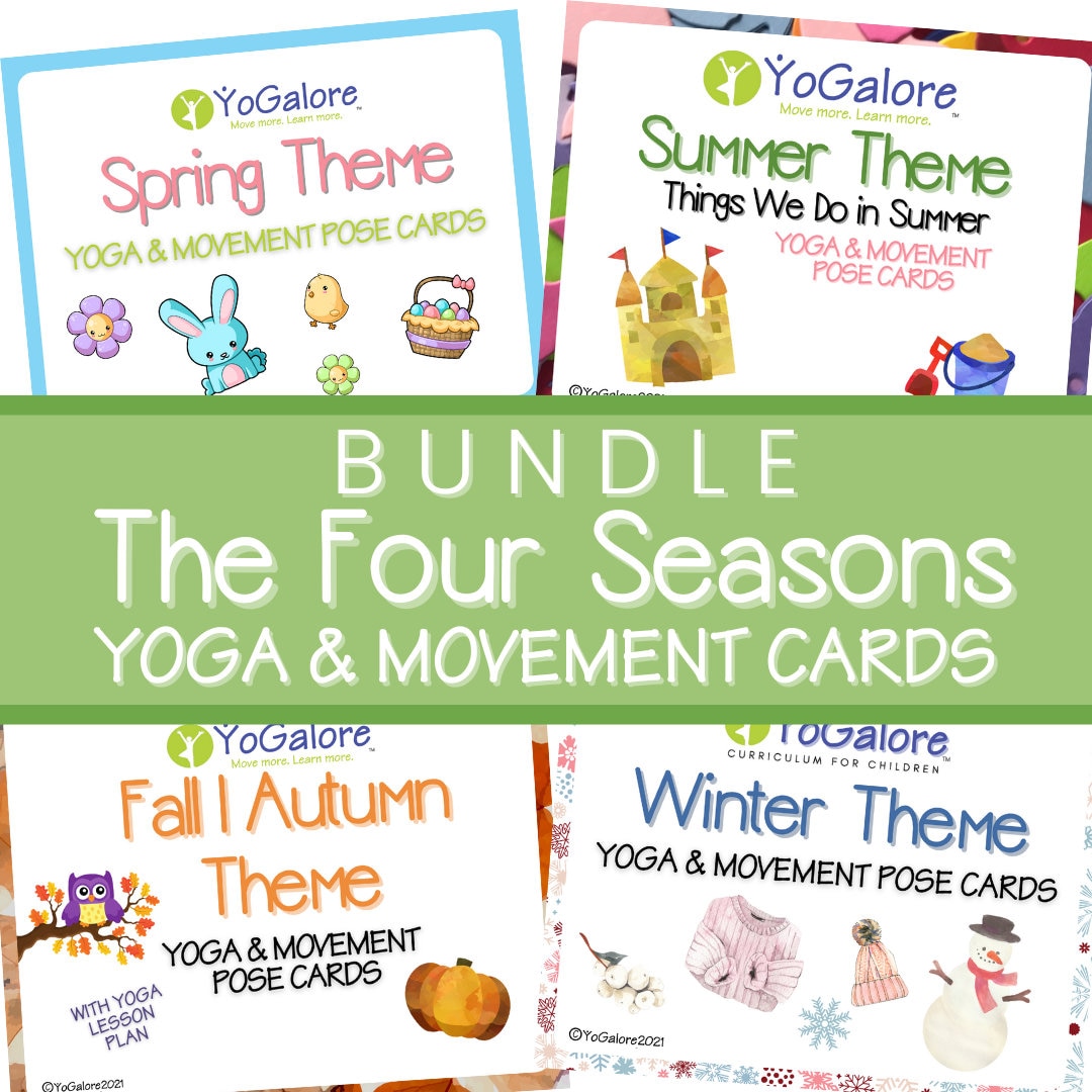 The Four Seasons Yoga & Movement Pose Cards for Preschoolers and ...