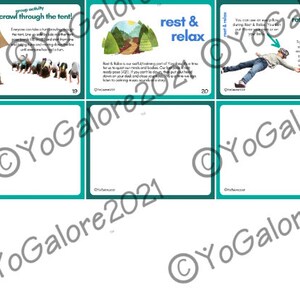Camping Theme Yoga & Movement Pose Cards - Etsy