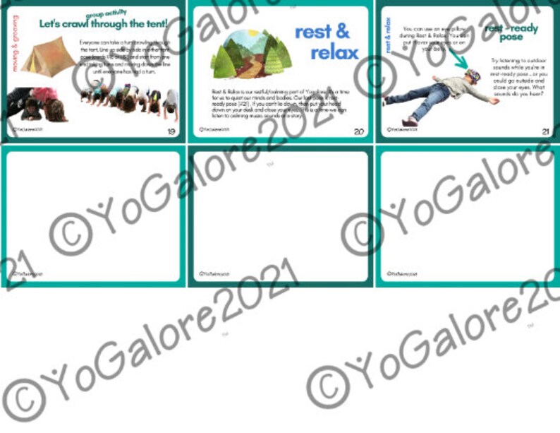 Camping Theme Yoga & Movement Pose Cards - Etsy