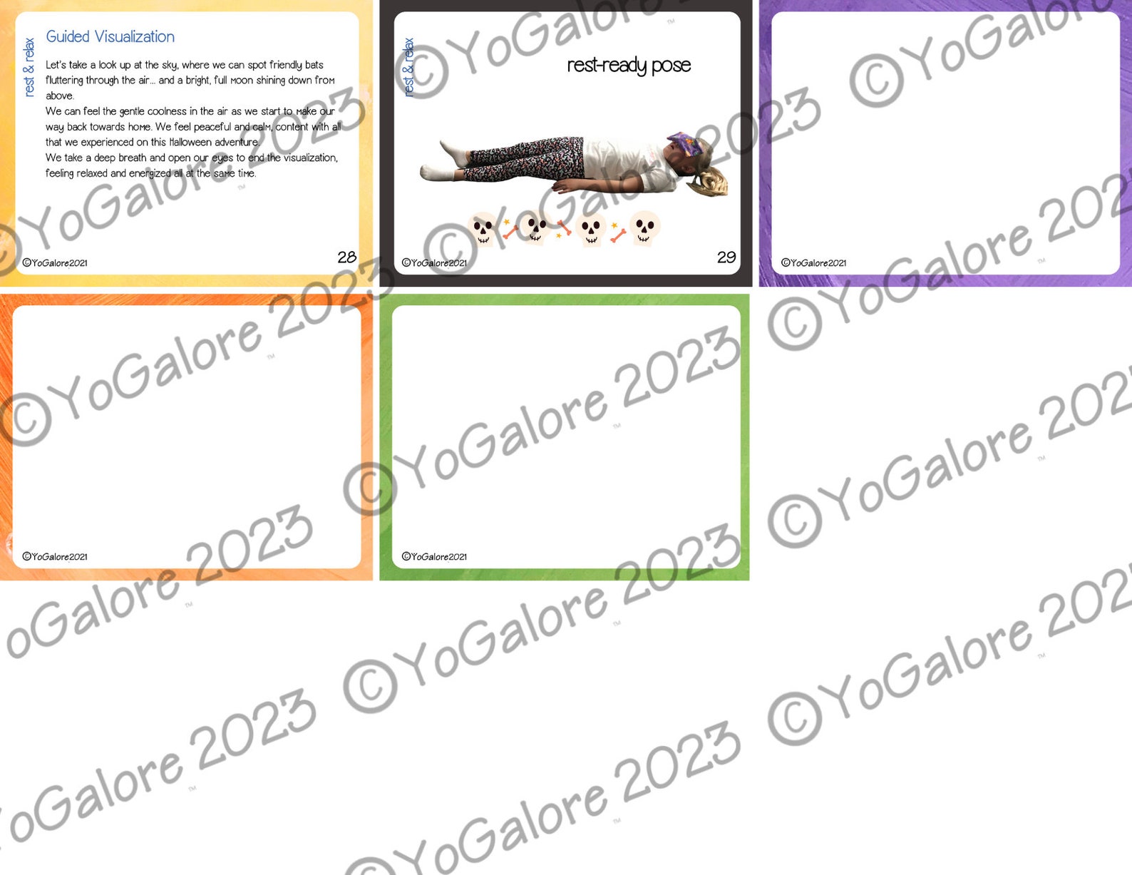 Halloween Theme Yoga & Movement Cards and Yogalore Lesson Plan for ...