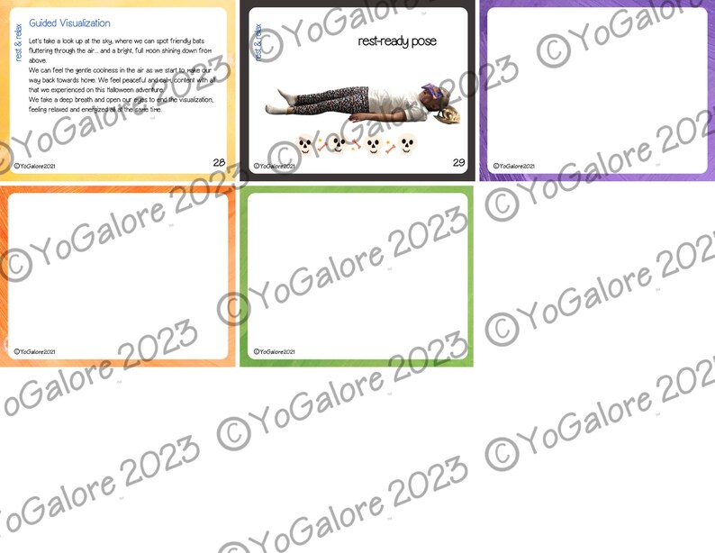 Halloween Theme Yoga & Movement Cards and Yogalore Lesson Plan for ...