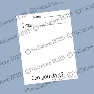 From Head to Toe Yoga & Movement Cards and Activity Sheet - Etsy