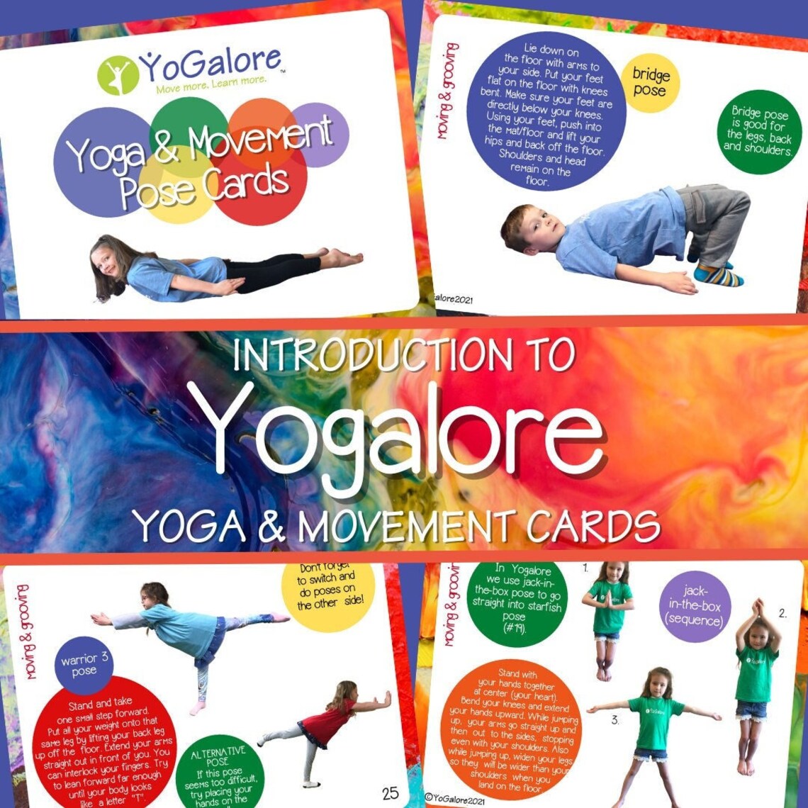 Yoga & Movement Pose Cards for Kids by Yogalore - Etsy