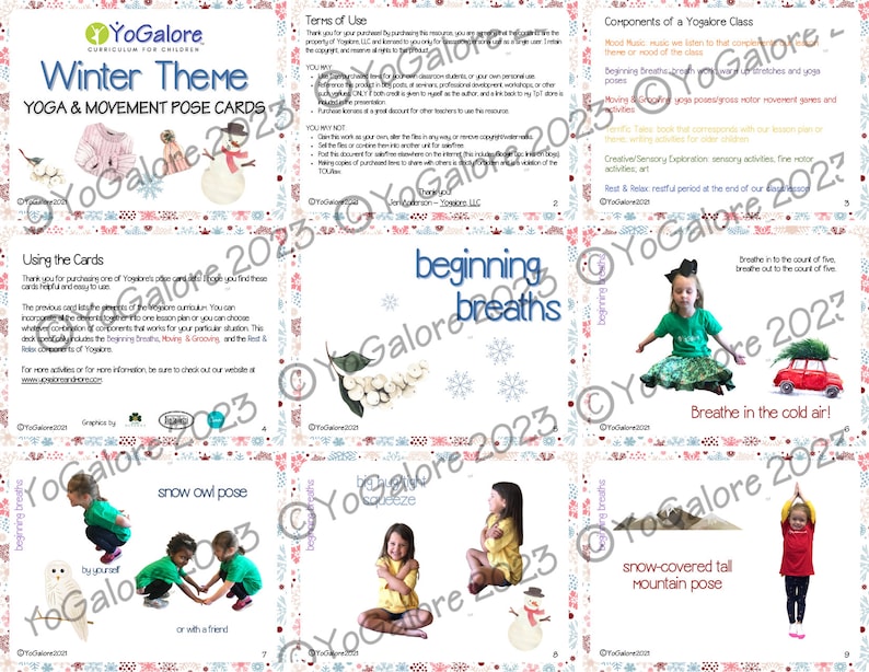 Winter Theme Yoga & Movement Cards - Etsy
