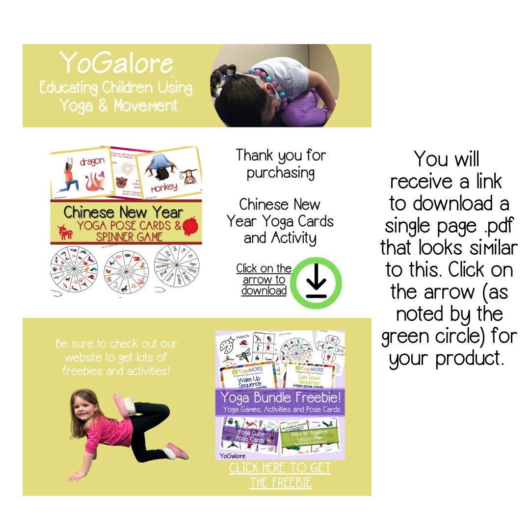 Chinese New Year Activities for Preschool: Yoga & Movement Cards - Etsy