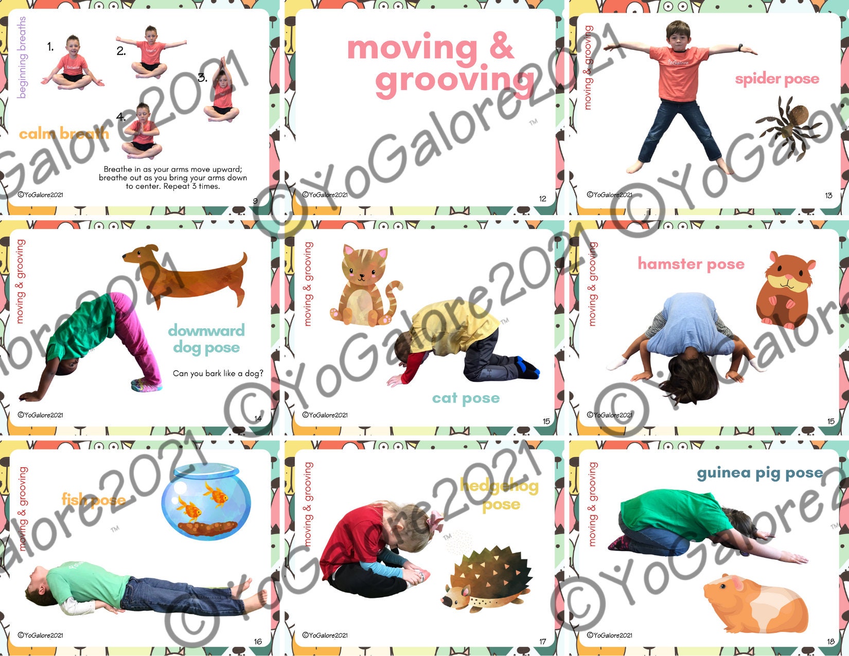 Pet Theme Yoga & Movement Pose Cards - Etsy