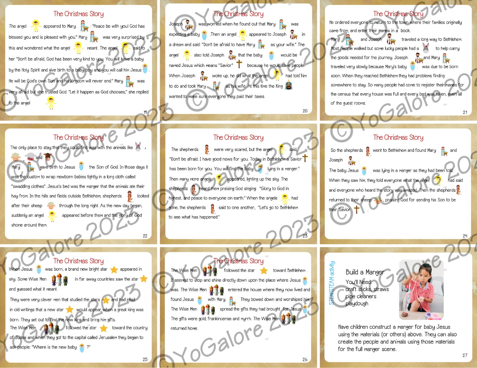 The Christmas Story Yoga & Movement Pose Cards - Etsy