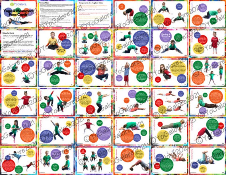 Yoga & Movement Pose Cards for Kids by Yogalore - Etsy