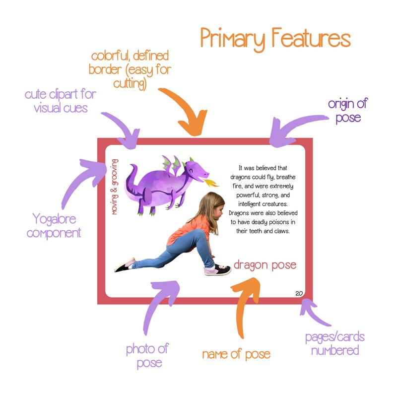 Mythical Creatures Yoga & Movement Pose Cards: Mermaid, Unicorn, Dragon ...