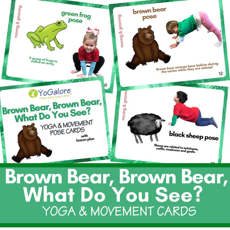 Brown Bear Brown Bear What Do You See Yoga & Movement Pose - Etsy