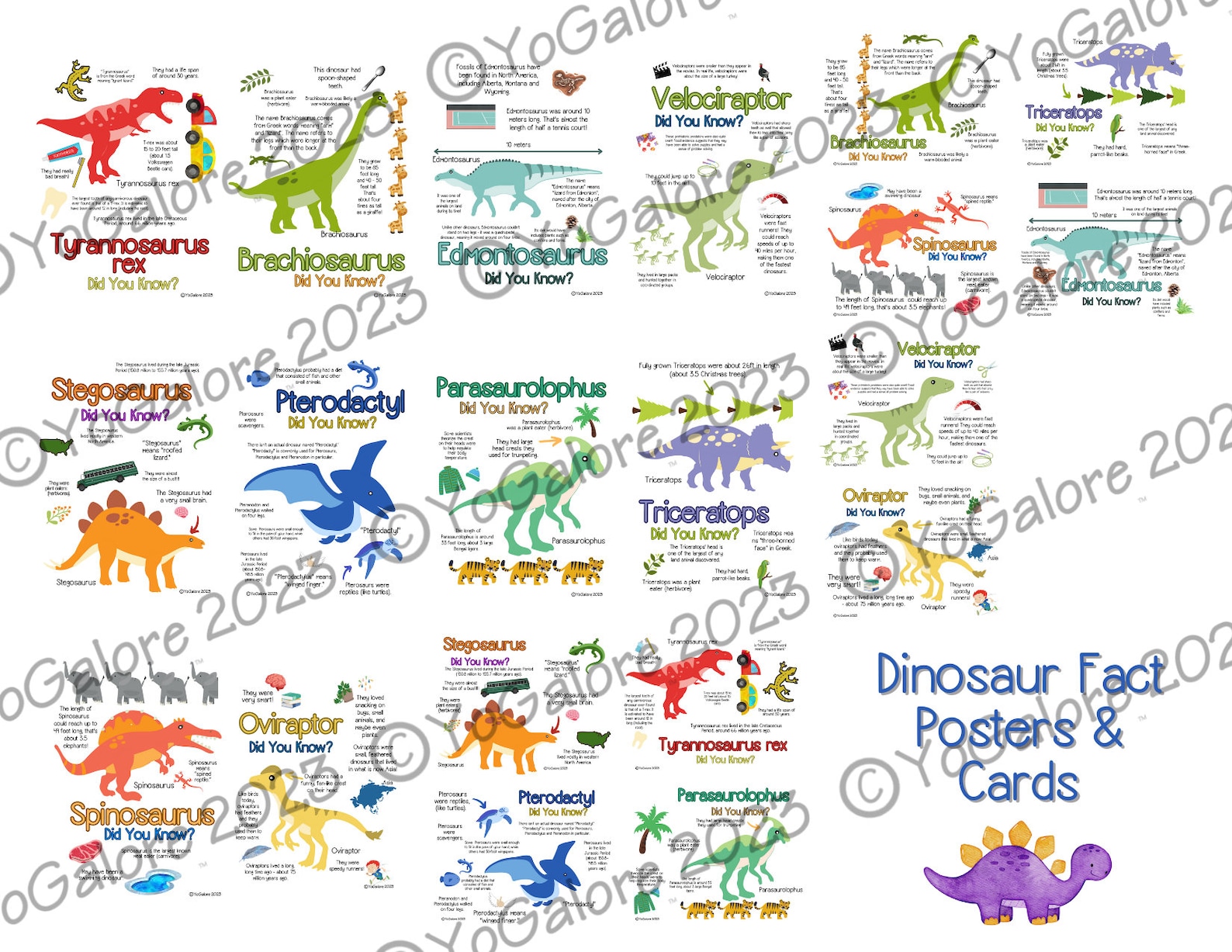 Dinosaur Theme Bundle: Dinosaur Yoga, Memory and Spinner Game With Fun ...