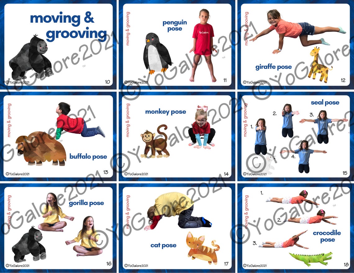 From Head to Toe Yoga & Movement Cards and Activity Sheet - Etsy