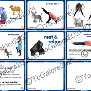 From Head to Toe Yoga & Movement Cards and Activity Sheet - Etsy