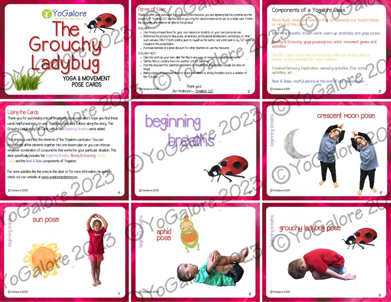The Grouchy Ladybug: Yoga & Movement Cards - Etsy