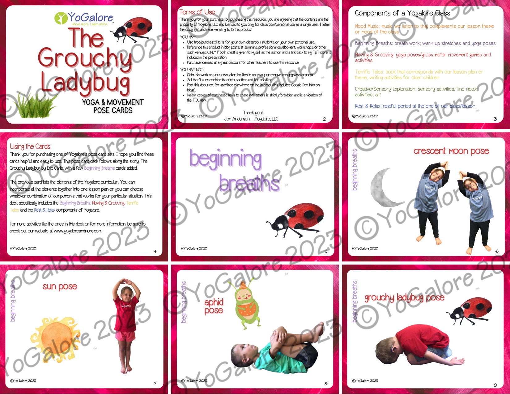 The Grouchy Ladybug: Yoga & Movement Cards - Etsy