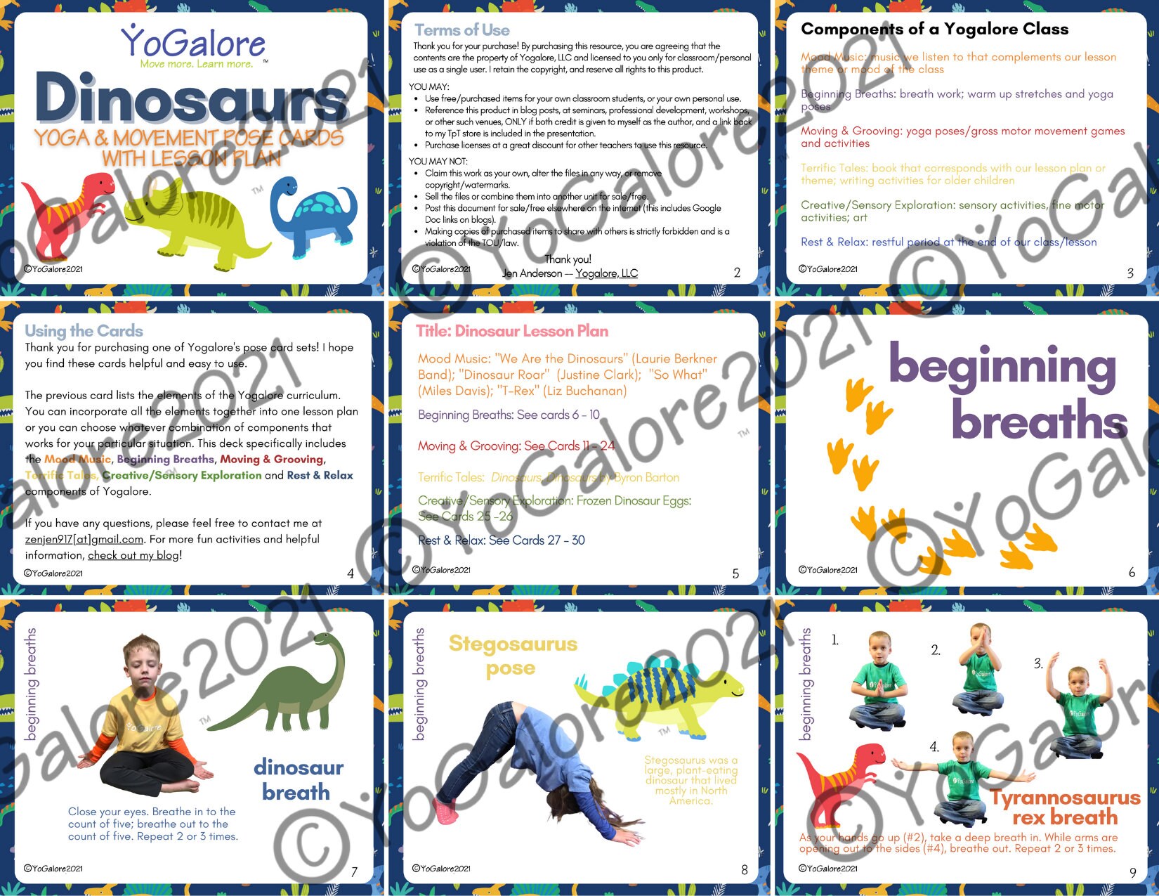 Dinosaur Yoga Lesson Plan: Dinosaur Theme Yoga & Movement Pose | Etsy UK