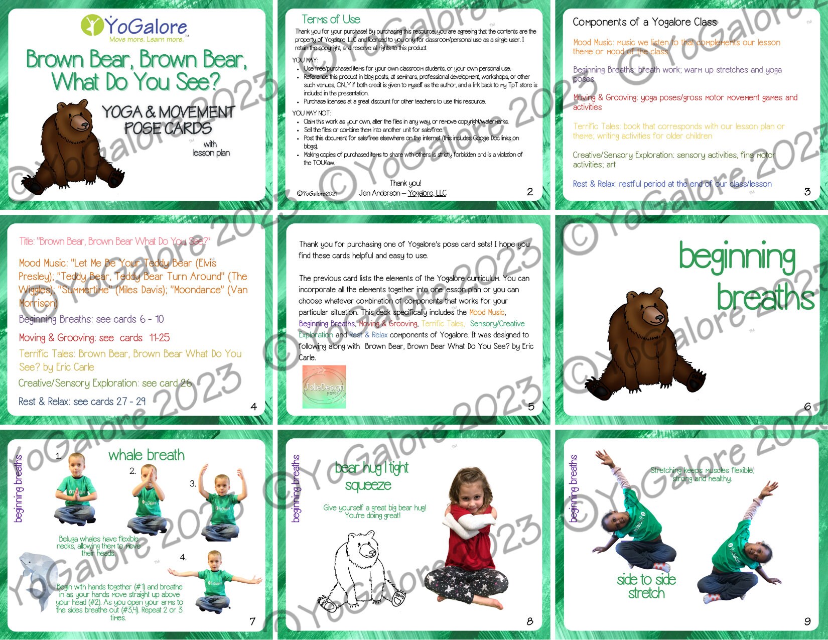 Brown Bear, Brown Bear What Do You See? Yoga & Movement Pose Cards - Etsy