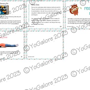 Zoo Animal Theme Yoga & Movement Cards for Preschool and Kindergarten ...