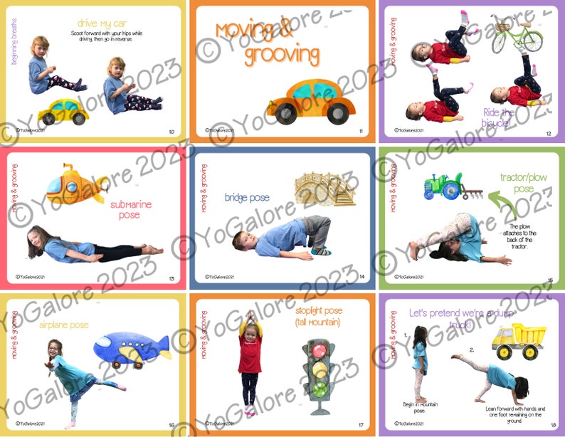 Transportation Theme Yoga & Movement Pose Cards - Etsy