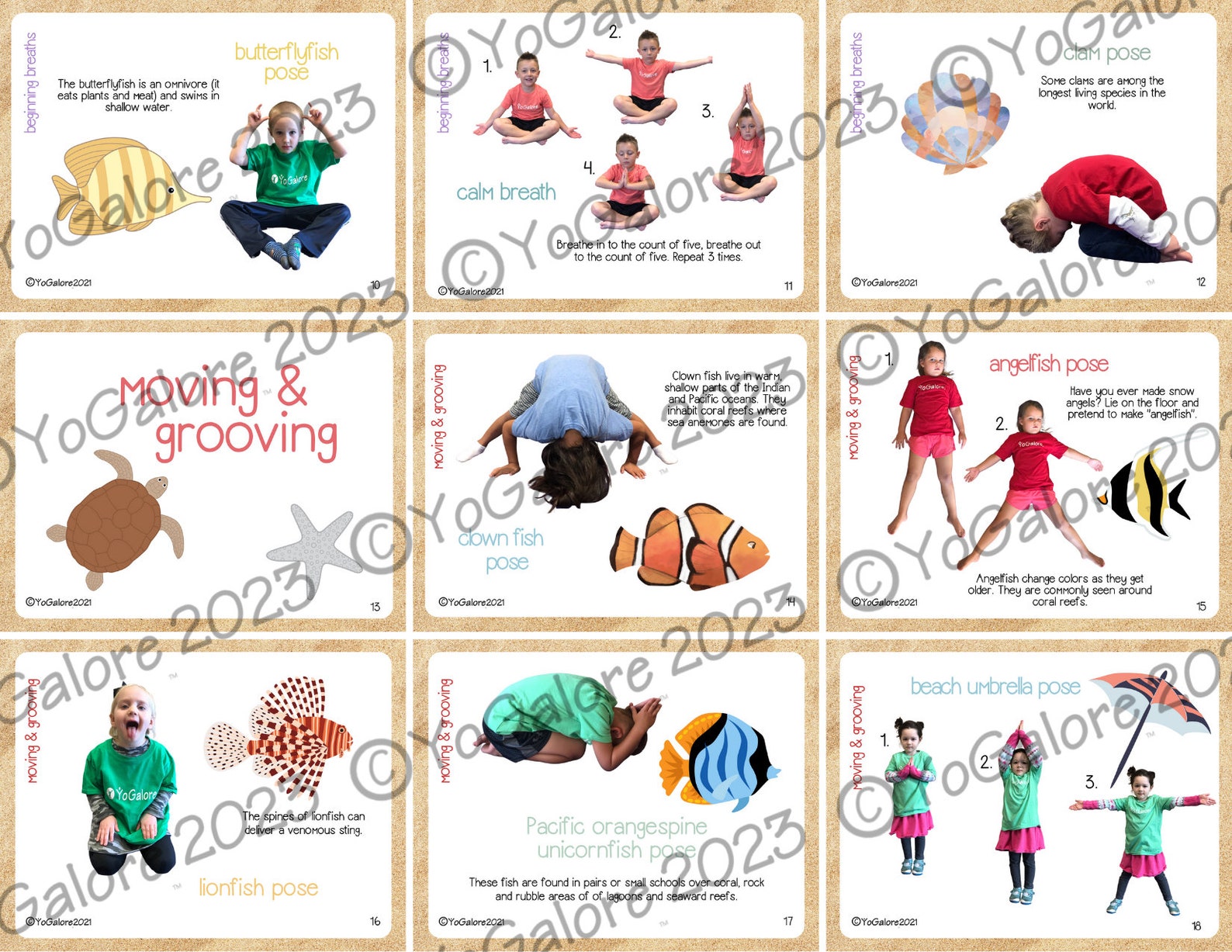 Ocean Theme Preschool Activity: Yoga & Movement Pose Cards - Etsy