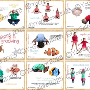 Ocean Theme Preschool Activity: Yoga & Movement Pose Cards - Etsy