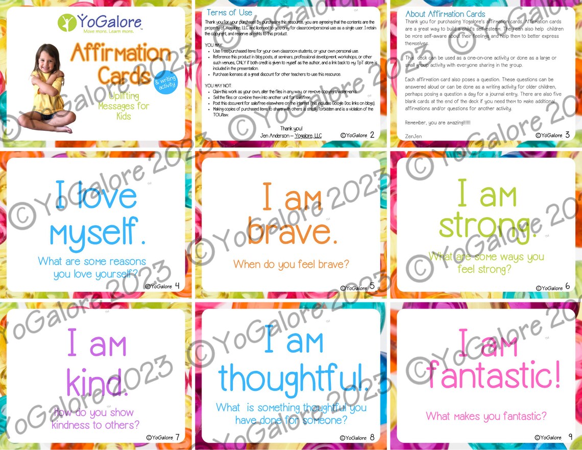 Affirmation Cards for Children - Etsy