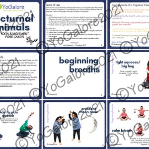 Nocturnal Animals Yoga & Movement Pose Cards - Etsy