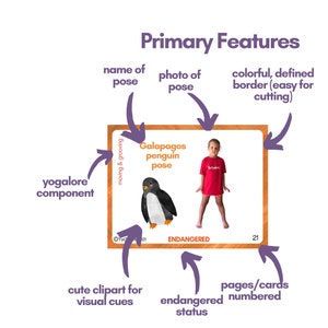 Endangered Animal Yoga & Movement Cards and Lesson Plan | Etsy