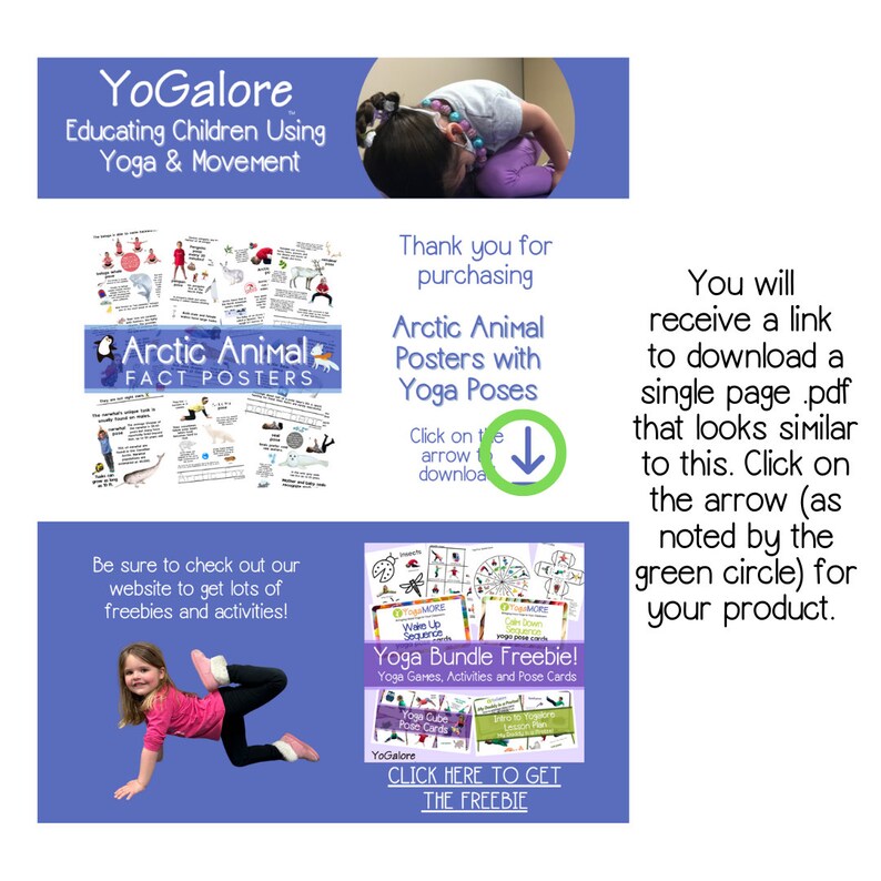 Arctic Animal Posters With Yoga Poses | Mindful Movement for Kids - Etsy