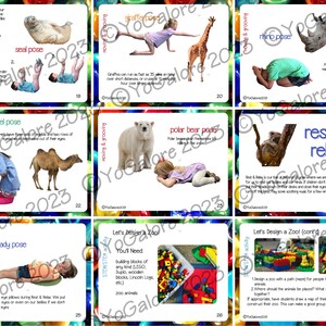Zoo Theme Yoga & Movement Pose Cards With STEM Activity - Etsy