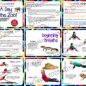 Zoo Theme Yoga & Movement Pose Cards With STEM Activity - Etsy