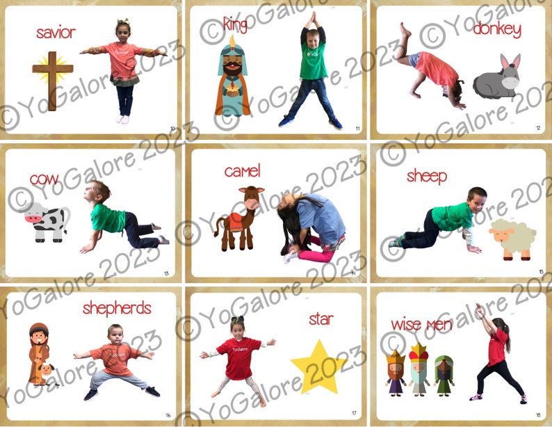 The Christmas Story Yoga & Movement Pose Cards - Etsy