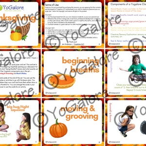 Thanksgiving Theme Activities: Yoga & Movement Pose Cards and Memory ...