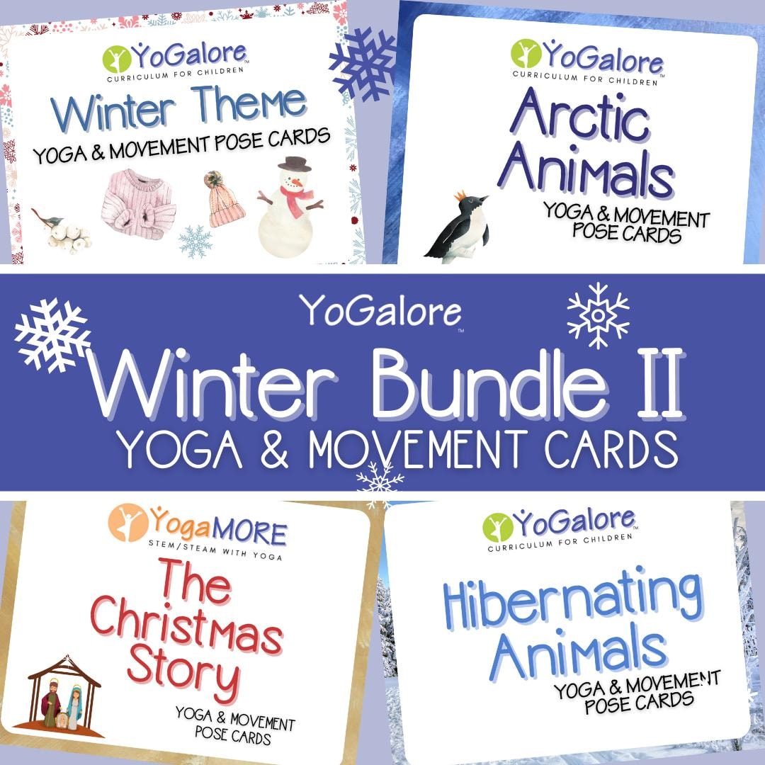Winter Yoga Cards for Kids – Printable Movement & Mindfulness Bundle ...