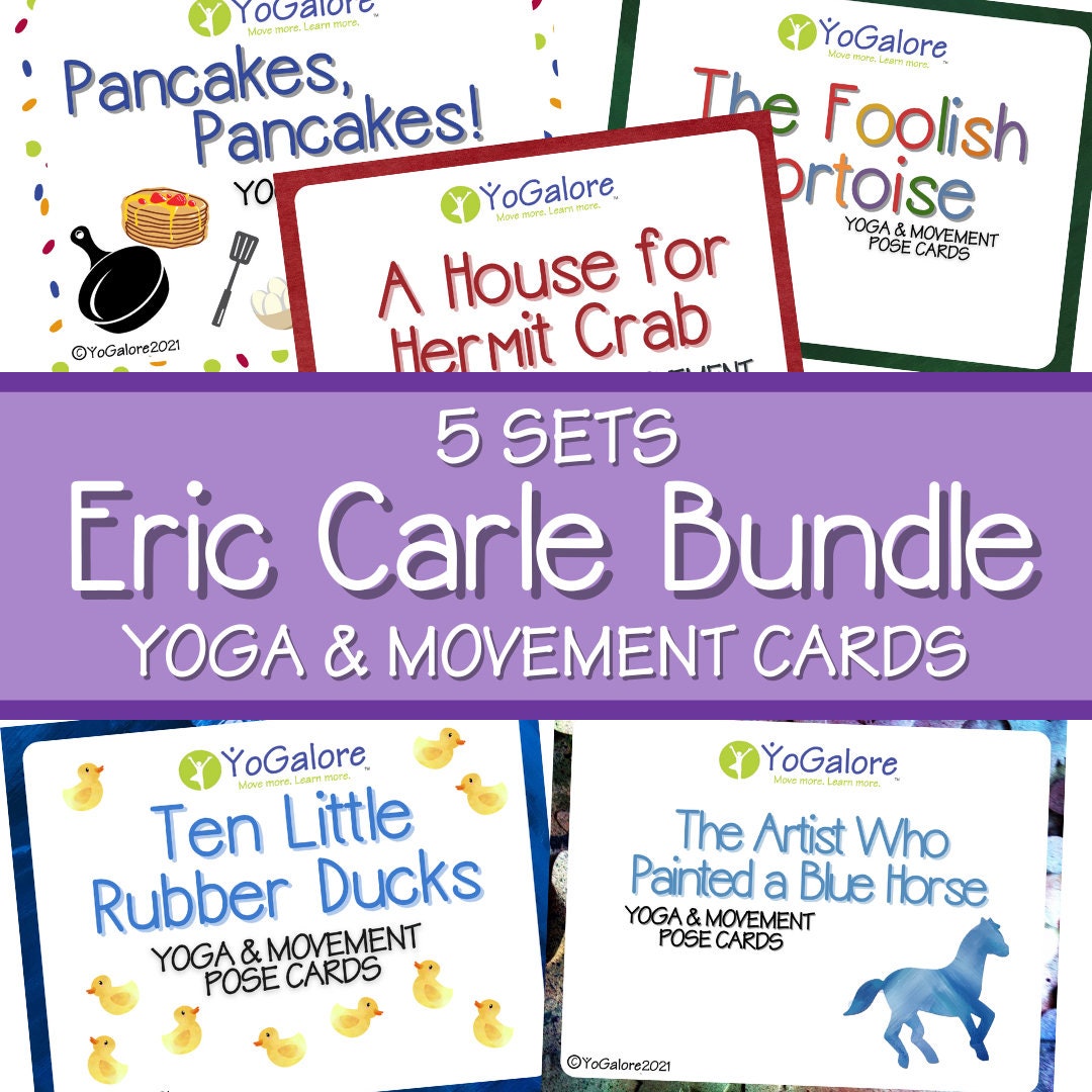 Eric Carle Yoga & Movement Pose Cards Bundle - 5 Sets, Preschool ...