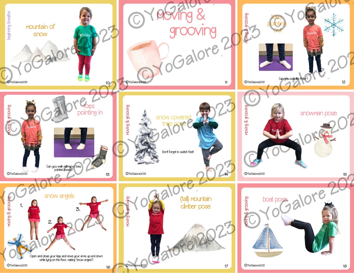 The Snowy Day Yoga & Movement Pose Cards With Printable Activities - Etsy