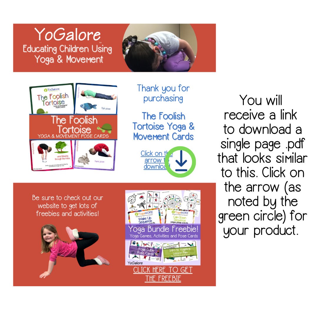 The Foolish Tortoise Yoga & Movement Pose Cards - Engaging Preschool ...