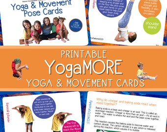 Movement Cards for Toddlers and Preschool Yoga Kids, Busy Activities ...