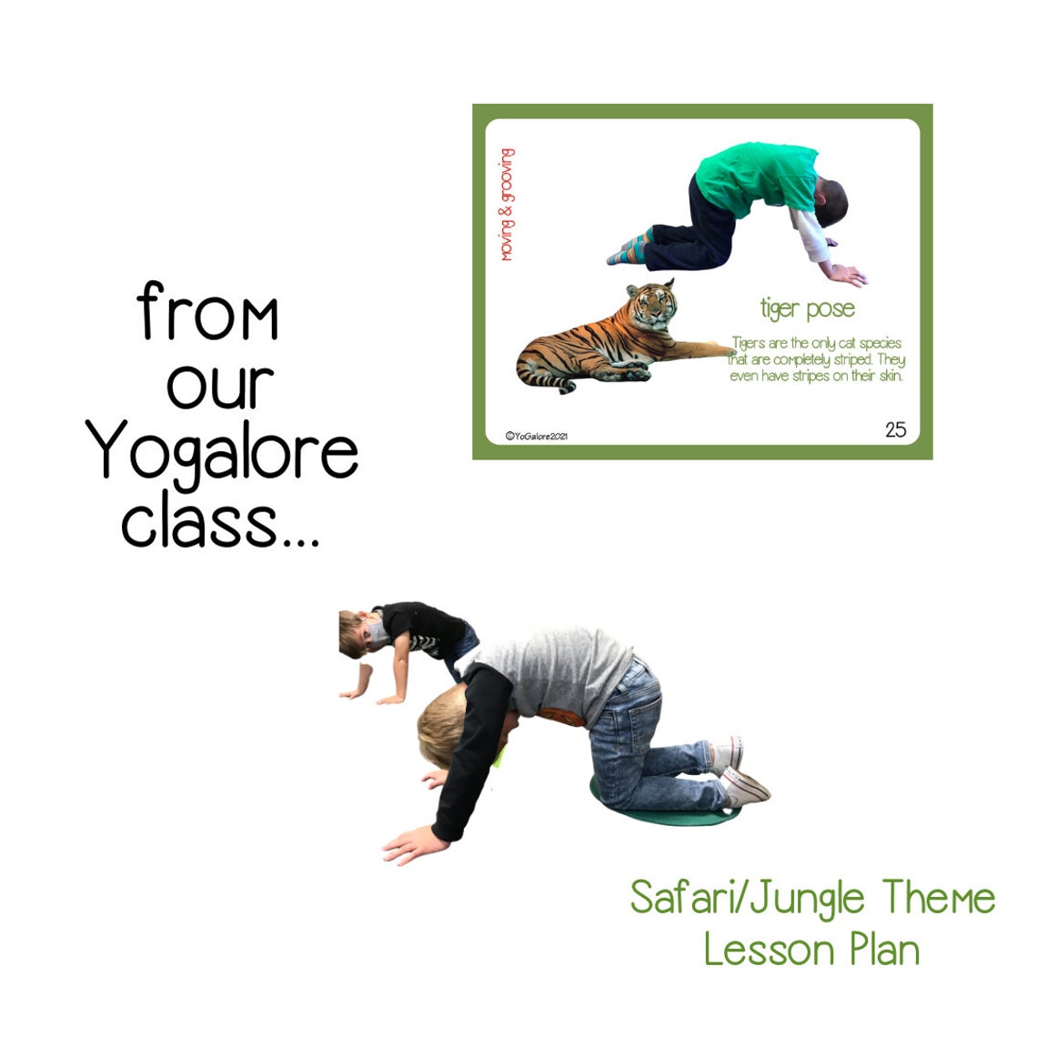 Preschool and Kindergarten Yoga & Movement Pose Cards Themed Lesson ...