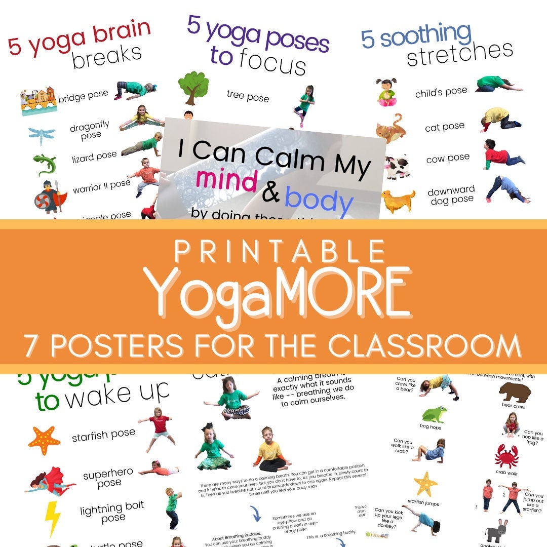 Yoga Poster Set for Preschool & Kindergarten Classroom - Etsy