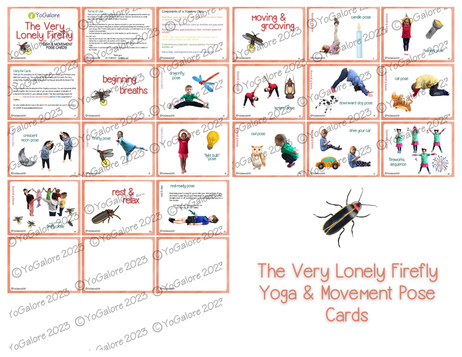 Preschool-friendly Yoga & Movement Cards Bundle | Eric Carle Inspired ...