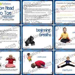From Head to Toe Yoga & Movement Cards and Activity Sheet - Etsy