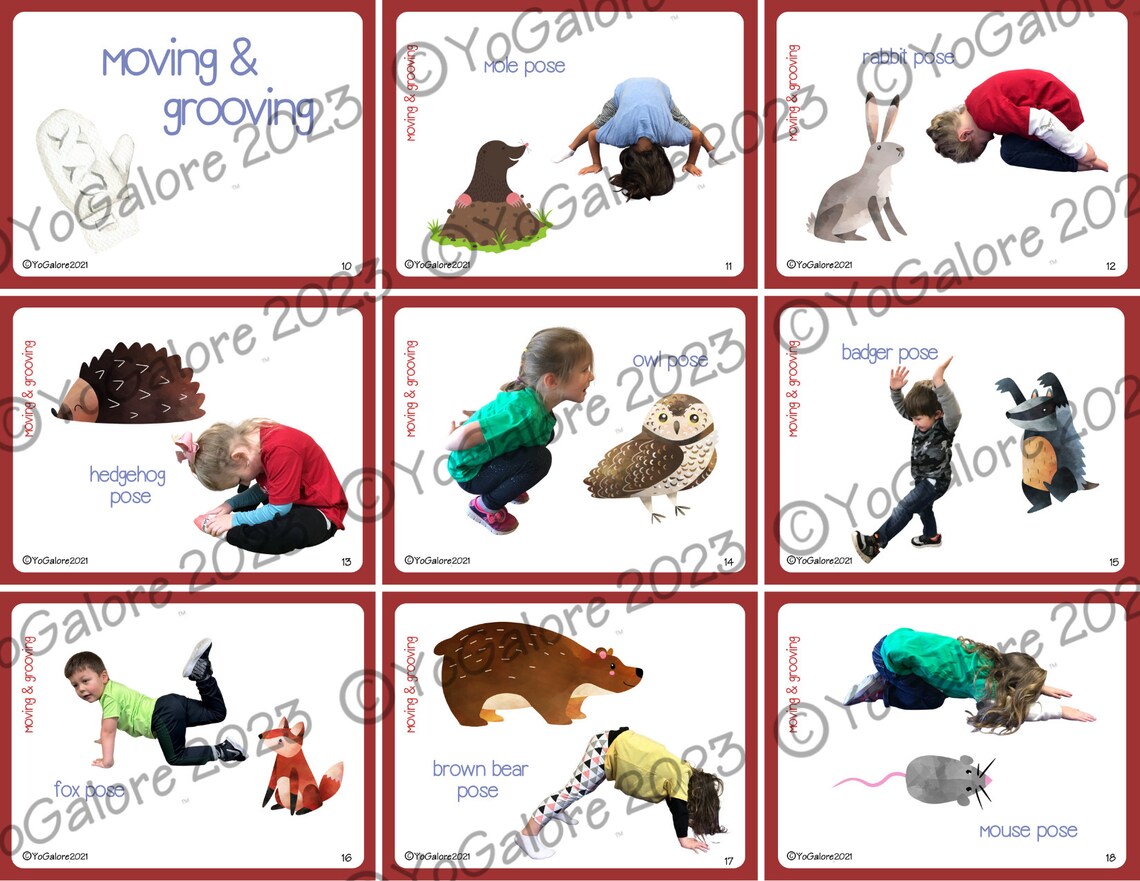 The Mitten Yoga & Movement Pose Cards With Activity - Etsy